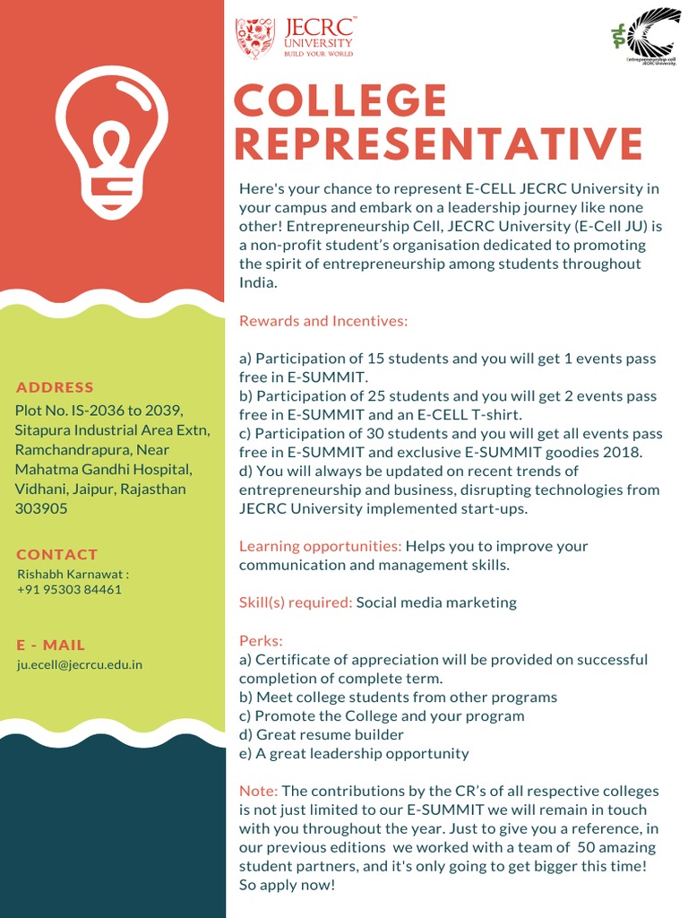 College Representative: Rewards and Incentives | PDF | Entrepreneurship ...