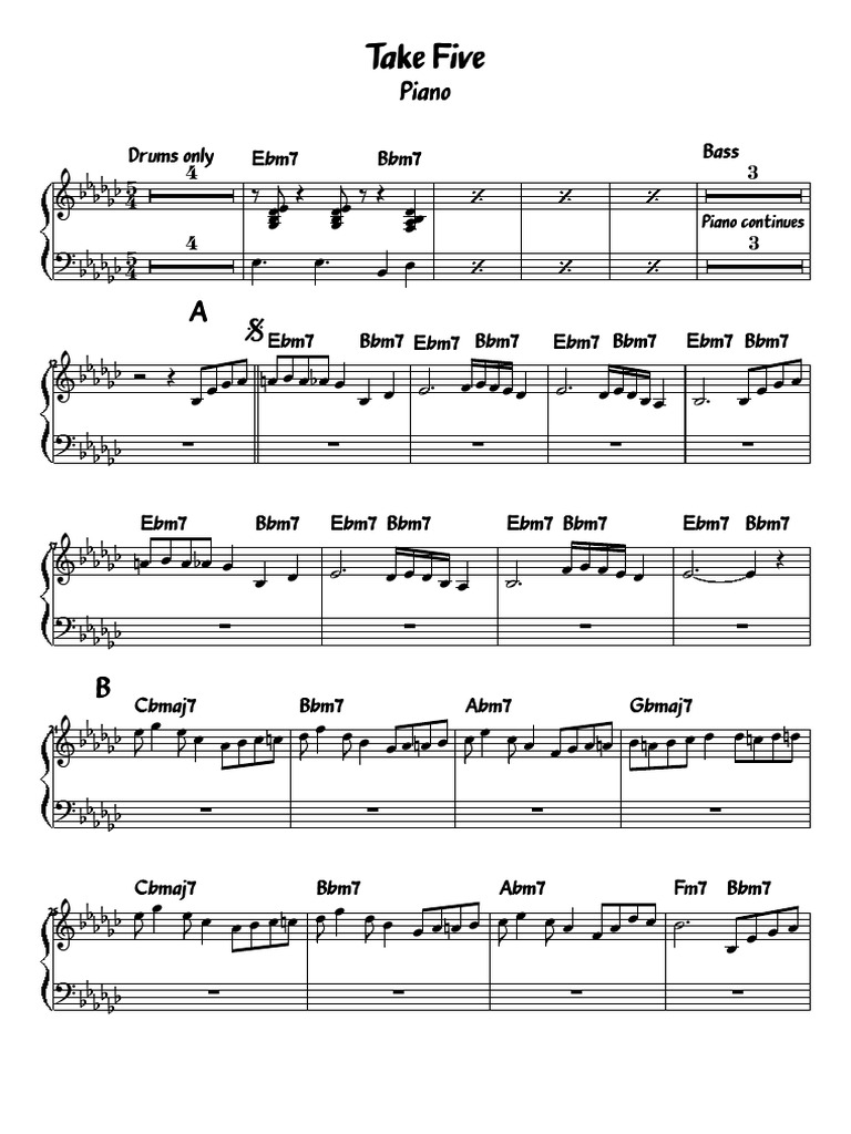 Take Five Klavier | PDF