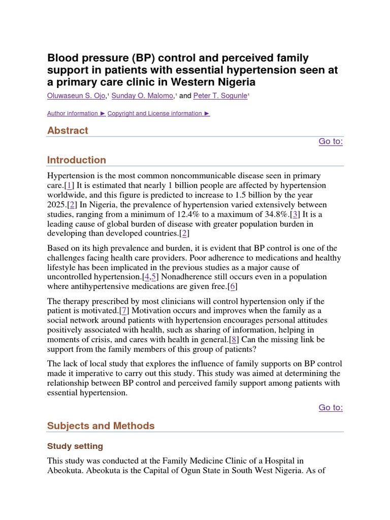 Blood Pressure | PDF | Sample Size Determination | Hypertension