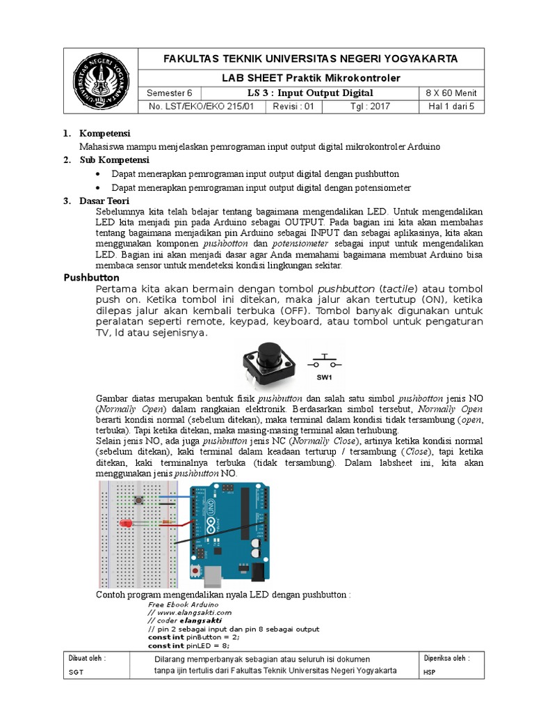 Labsheet 03 Arduino | PDF