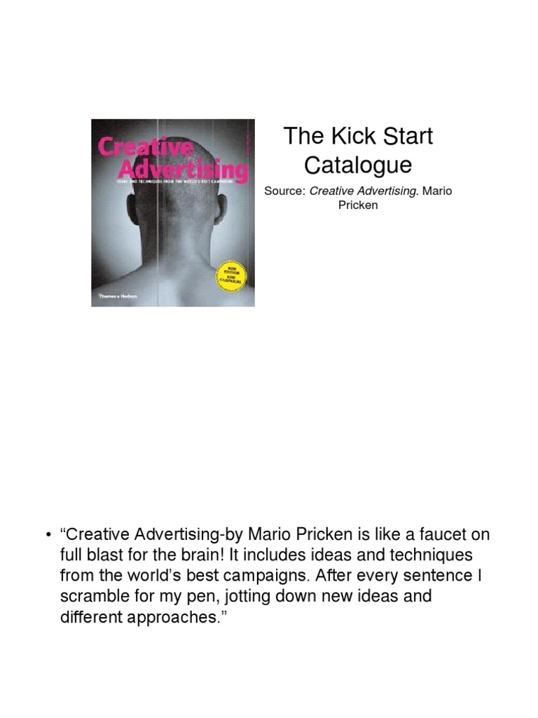 The Kick Start Catalogue | PDF | Metaphor | Insight
