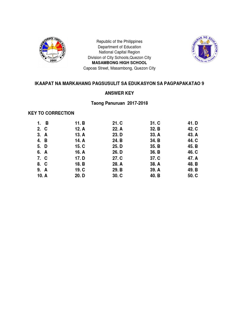 Key To Correction | PDF