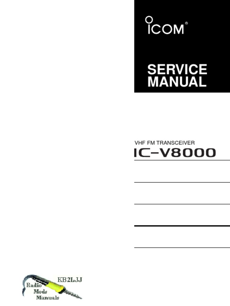 Icom IC-V8000 Service Manual | PDF | Detector (Radio) | Amplifier