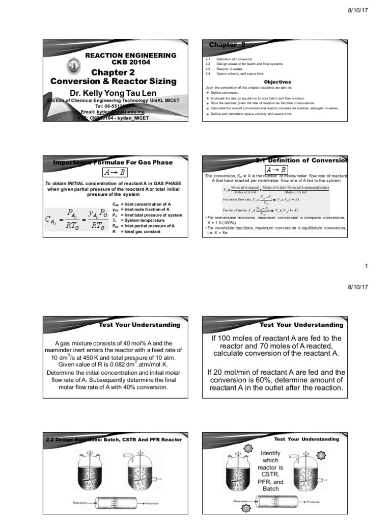 Reaction Engineering Fundamentals | PDF | Reaction Rate | Chemical Reactor