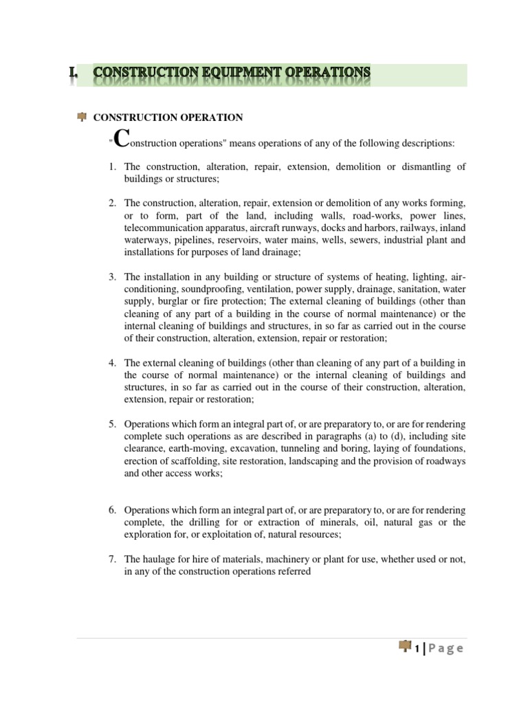 Construction Equipment Operations Guide | PDF | Loader (Equipment ...