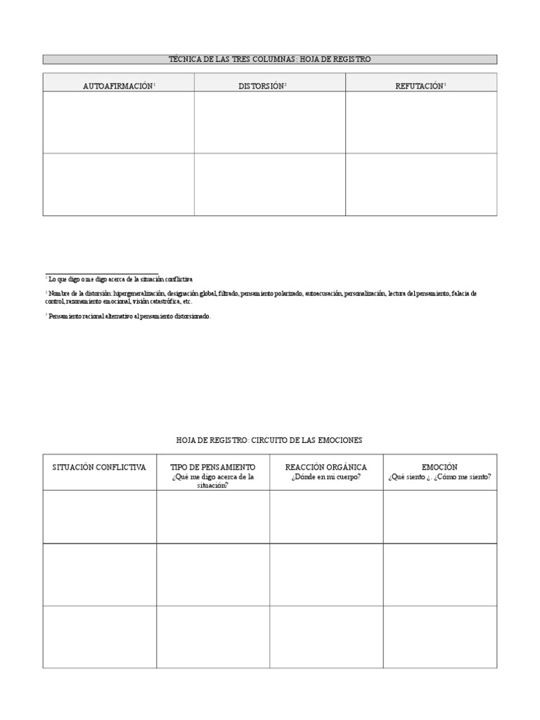 Tecnica de Las Tres Columnas | PDF