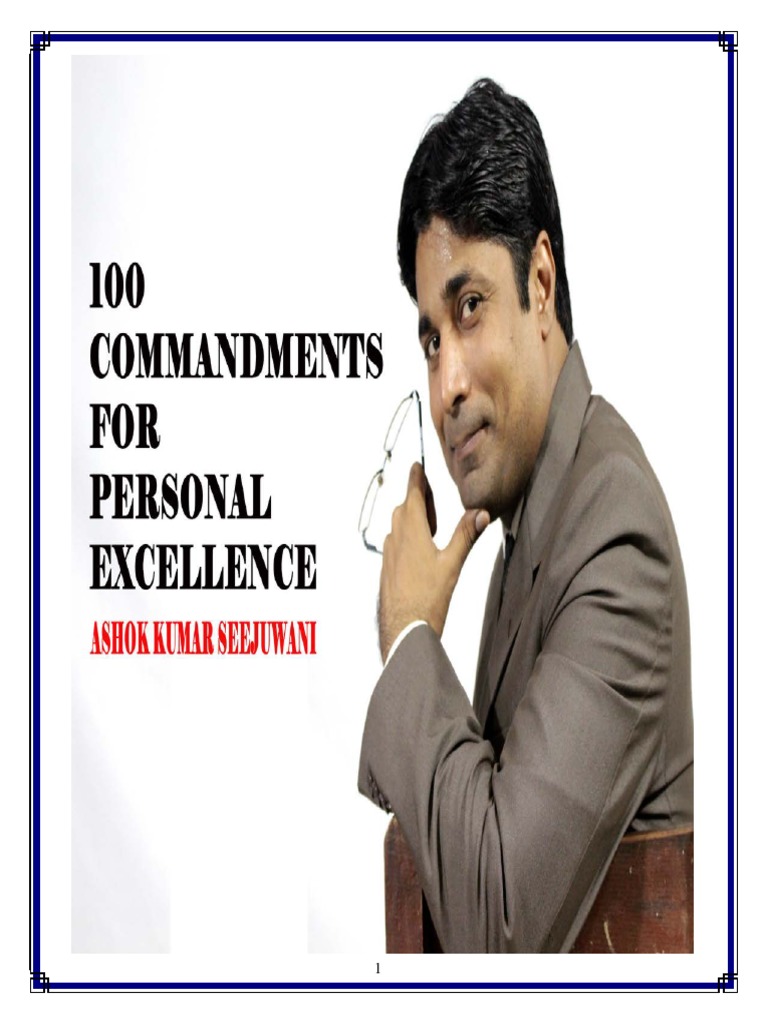 100 Commandments For Personal Excellence | PDF | Motivation | Motivational