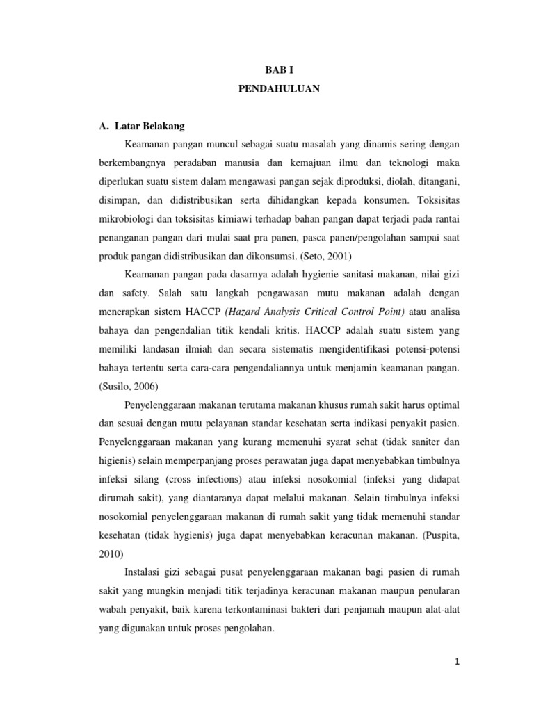 Laporan Haccp | PDF | Pengembangan Diri | Kesehatan Holistik