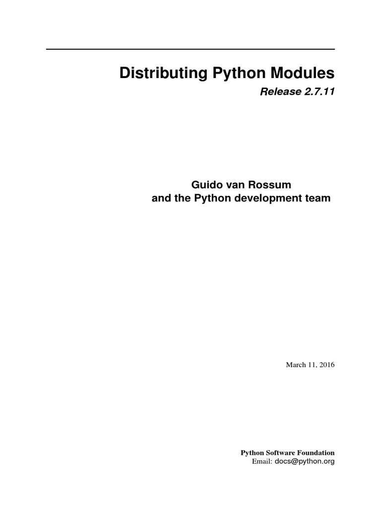Distributing | PDF | Parameter (Computer Programming) | Python (Programming Language)