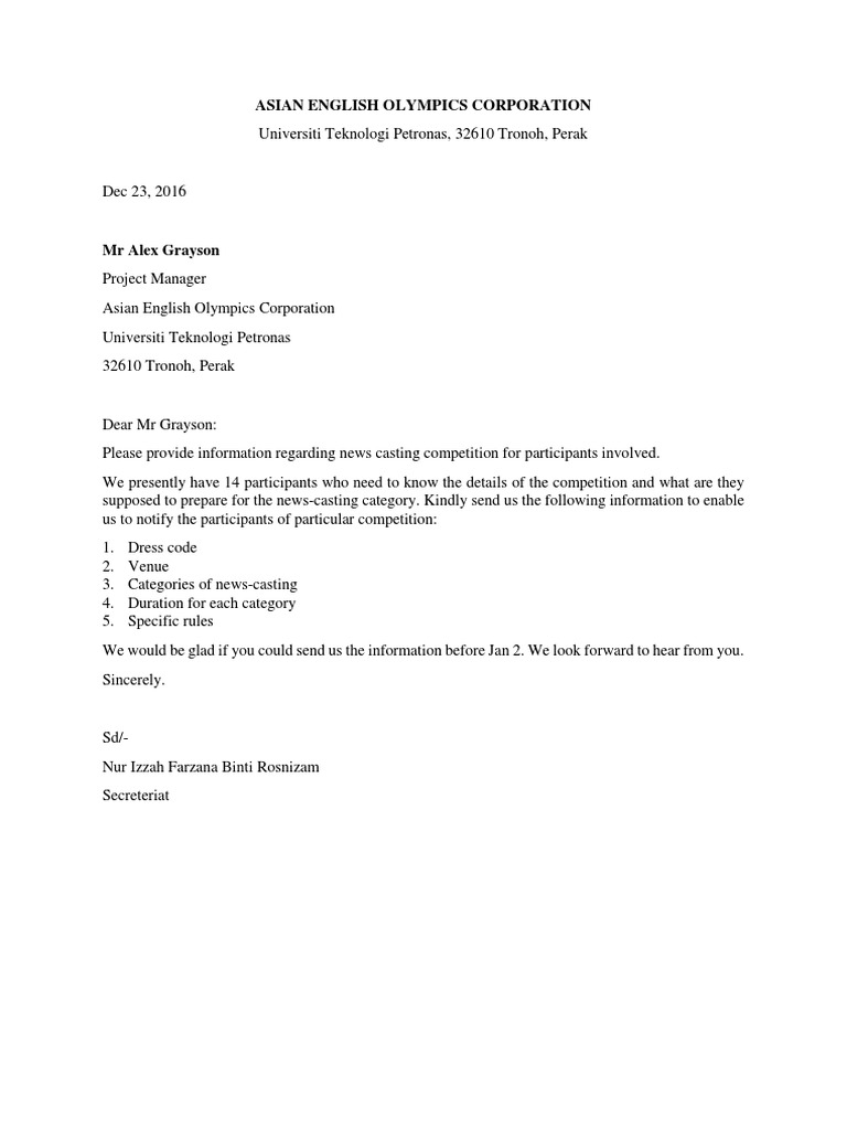 Asian English Olympics Corporation | PDF | Business | Sports & Recreation