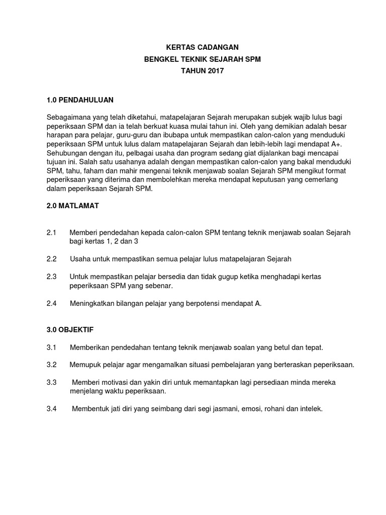 Kertas Kerja Bengkel Teknik Menjawab | PDF