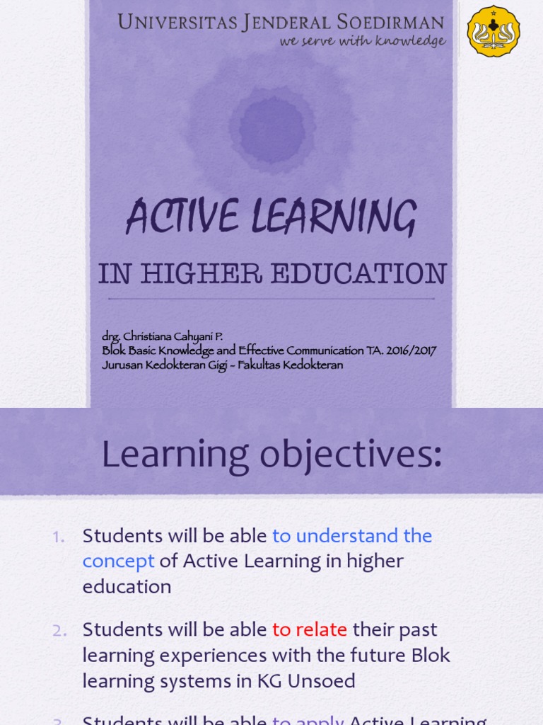Active Learning in Higher Education | PDF | Lecture | Education Theory