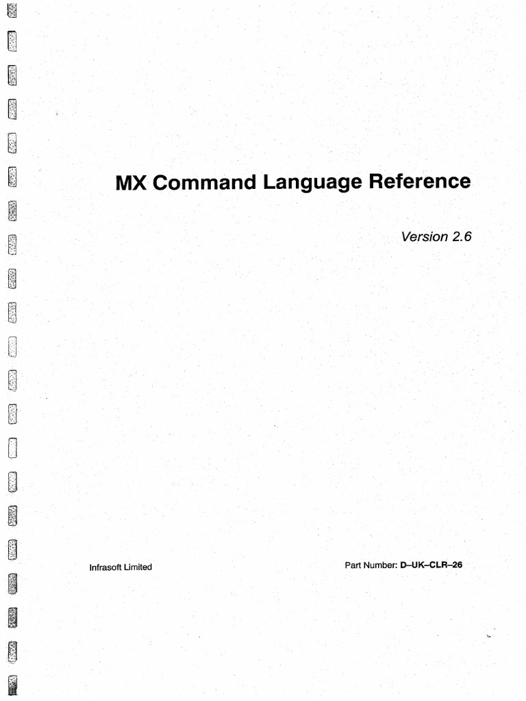 MX Command Language Reference | PDF