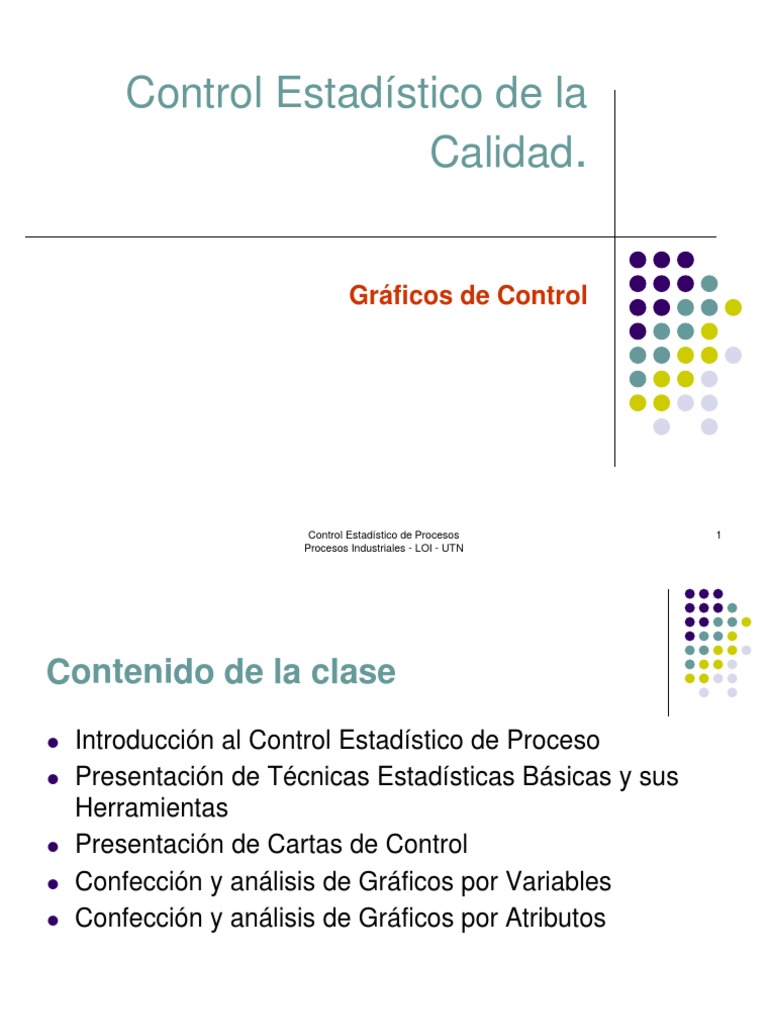 Cartas de Control | Estadística | Producción y fabricación
