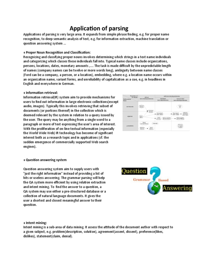 Application of Parsing | PDF | Information Retrieval | Parsing