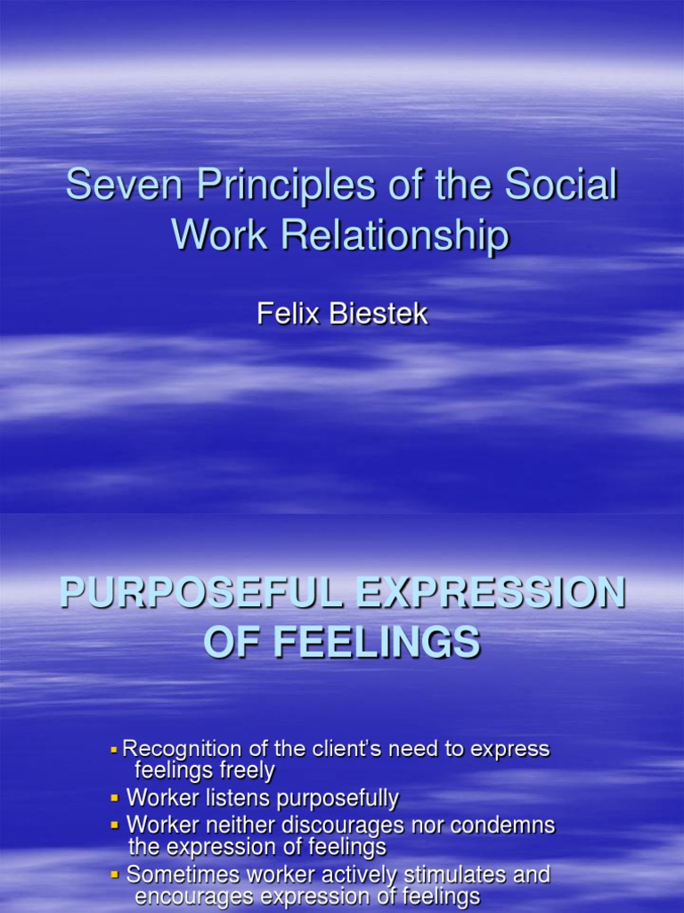 Seven Principles of The Social Work Relationship | PDF | Social ...