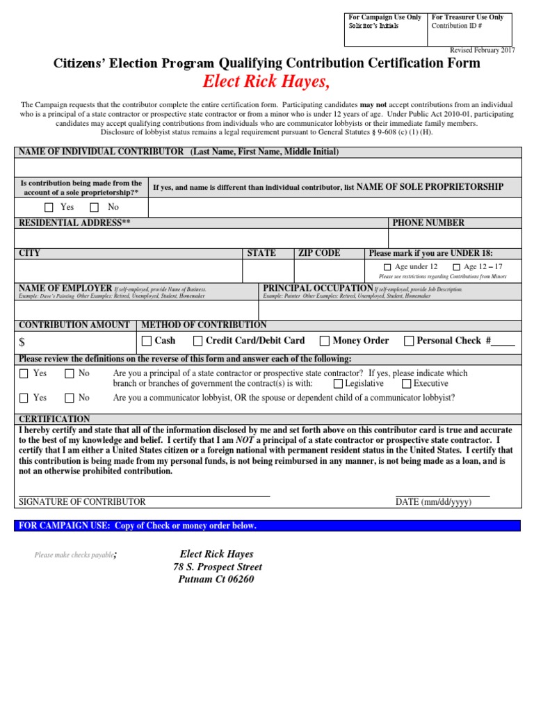 Form A Participating in Cep General Assembly Certification 022017 | PDF ...