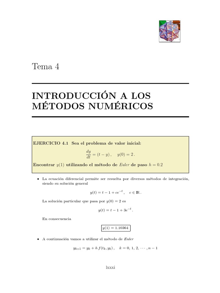 Metodos Numericos PDF | PDF | Ecuaciones diferenciales | Ecuaciones