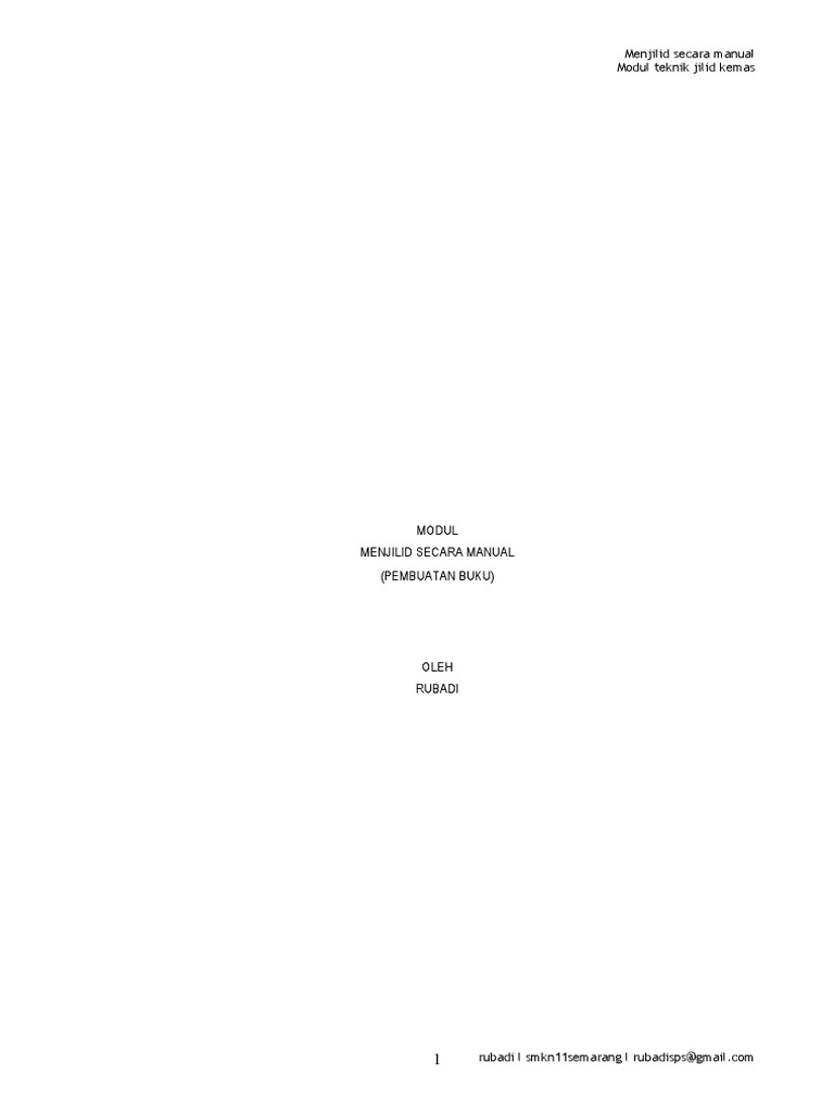 Menjilid Secara Manual Kelas X Produksi Grafika | PDF