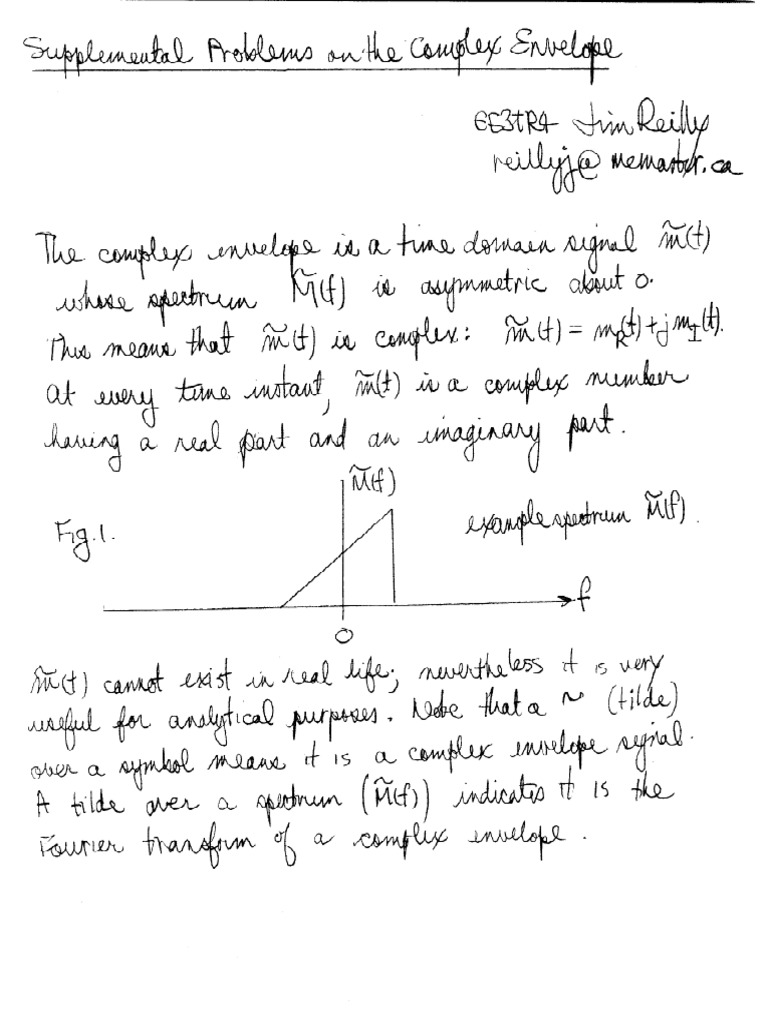 Complex Envelope PDF | PDF