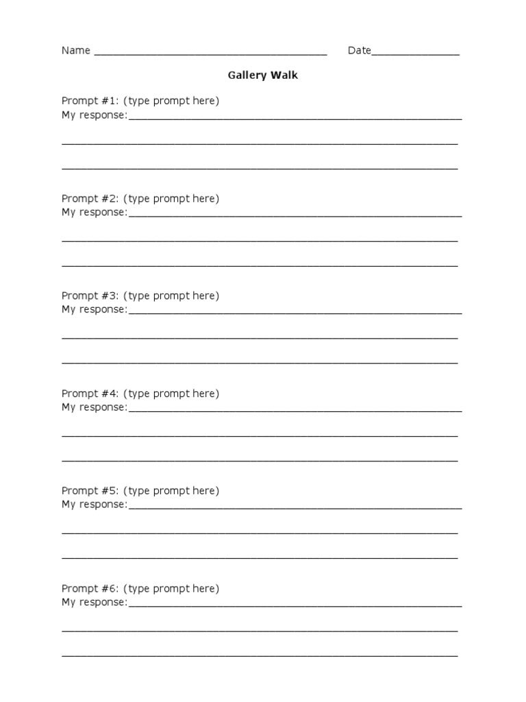 Gallery Walk Template Elem | PDF