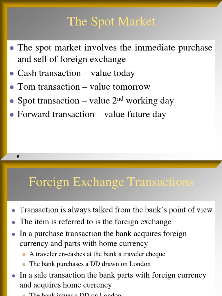 Spot vs Forward Exchange Rates Explained | PDF | Exchange Rate ...