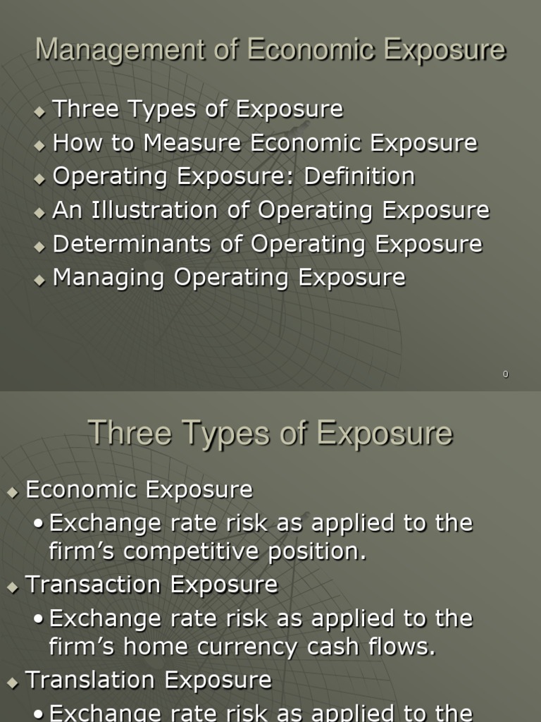 Managing Economic Exposure Risks | PDF | Exchange Rate | Hedge (Finance)