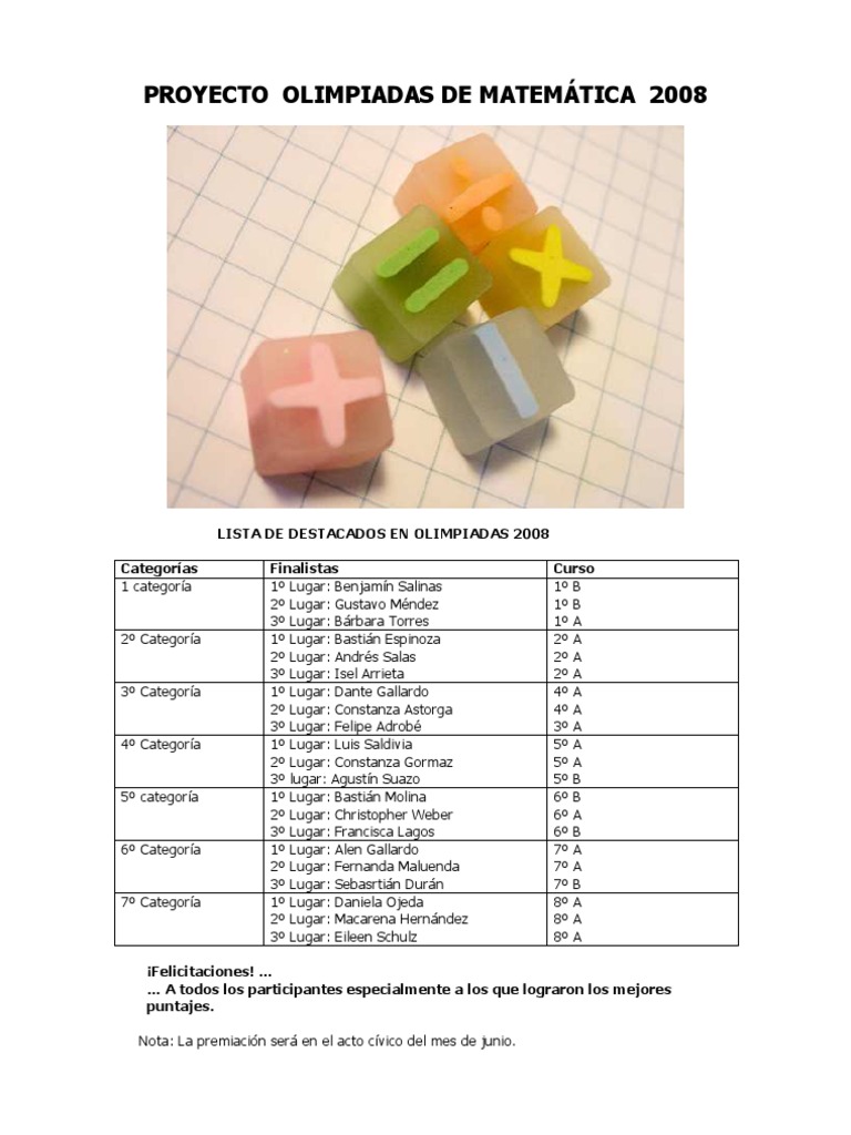 Olimpiadas Matematicas Pdf