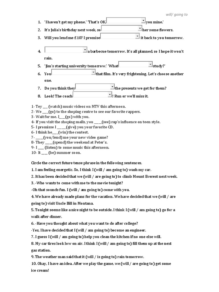 Future Plans and Intentions: Analyzing the Use of "Will" and "Going to ...