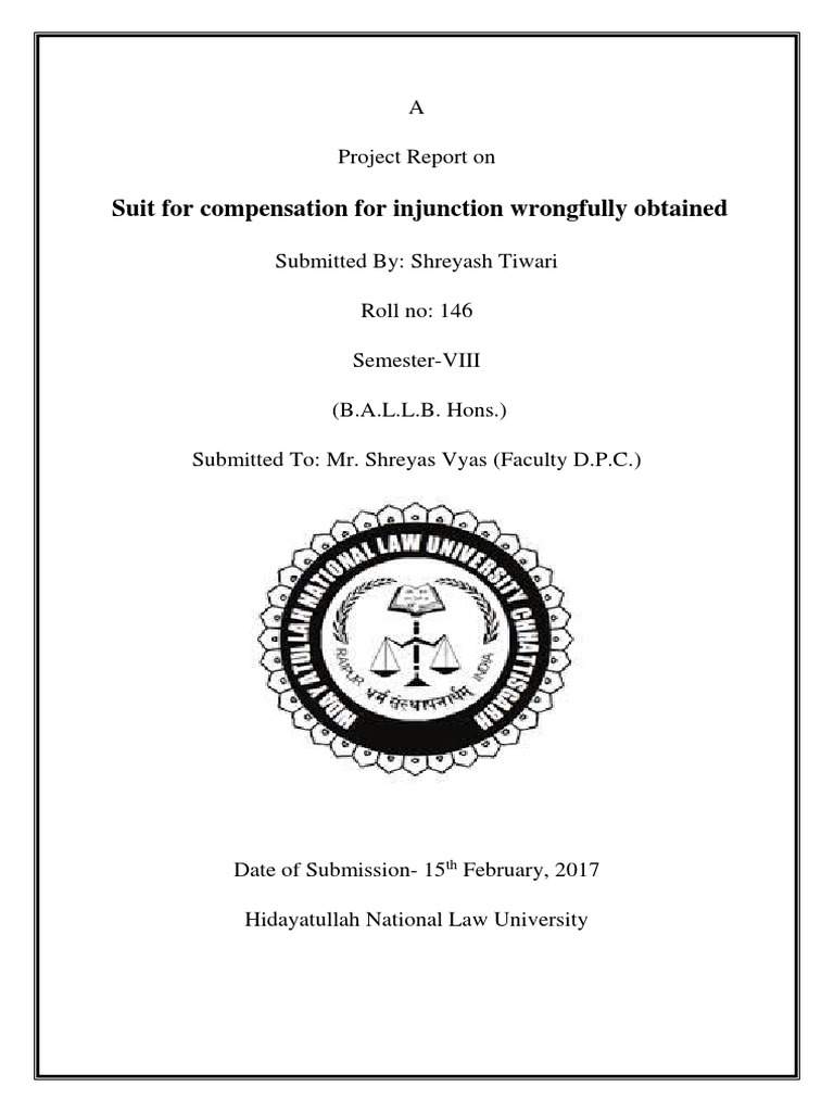 DPC Project New | Download Free PDF | Injunction | Equity (Law)