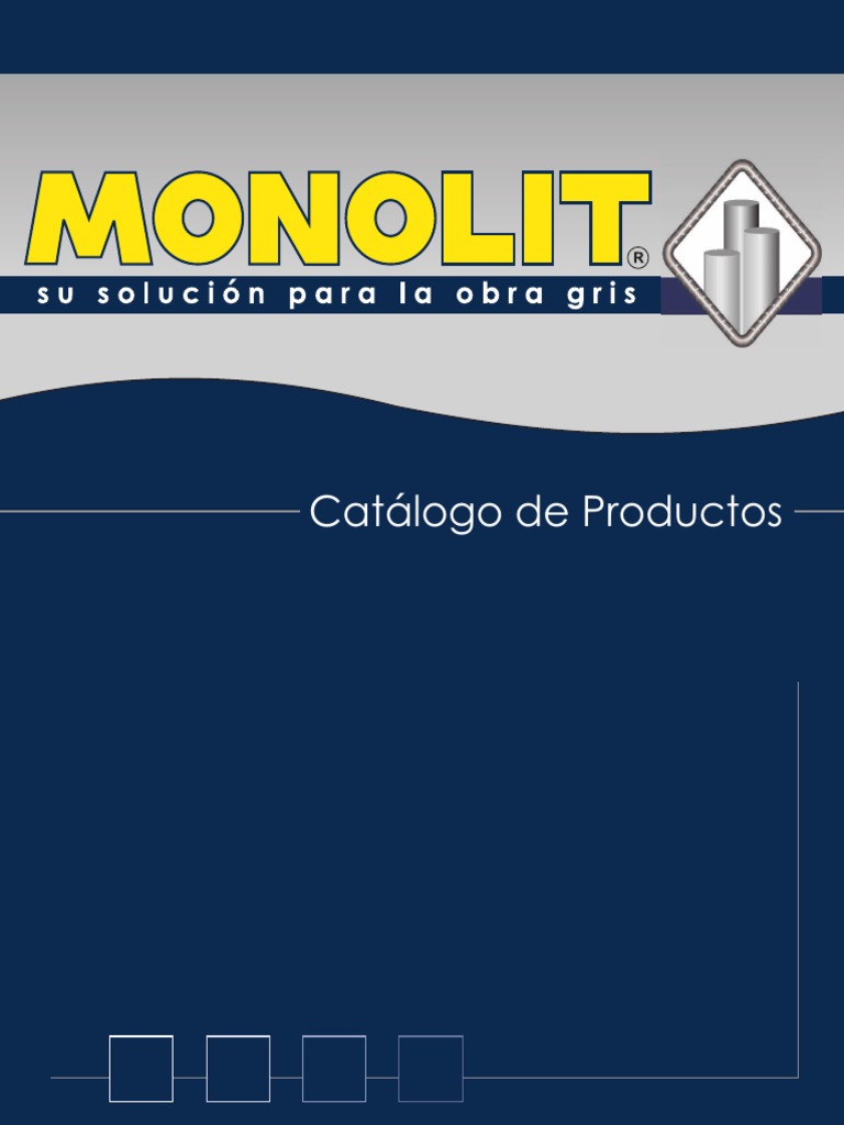 Catalogo MONOLIT PDF | PDF | Ingeniería | Ingeniería de Edificación