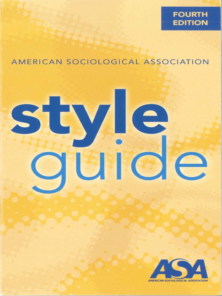 ASA Style Guide. 4ta Edicion PDF | PDF | Grammatical Number | Race And ...