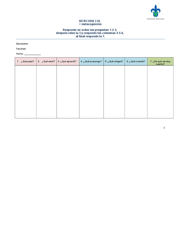 Formato Bitacora Col | PDF