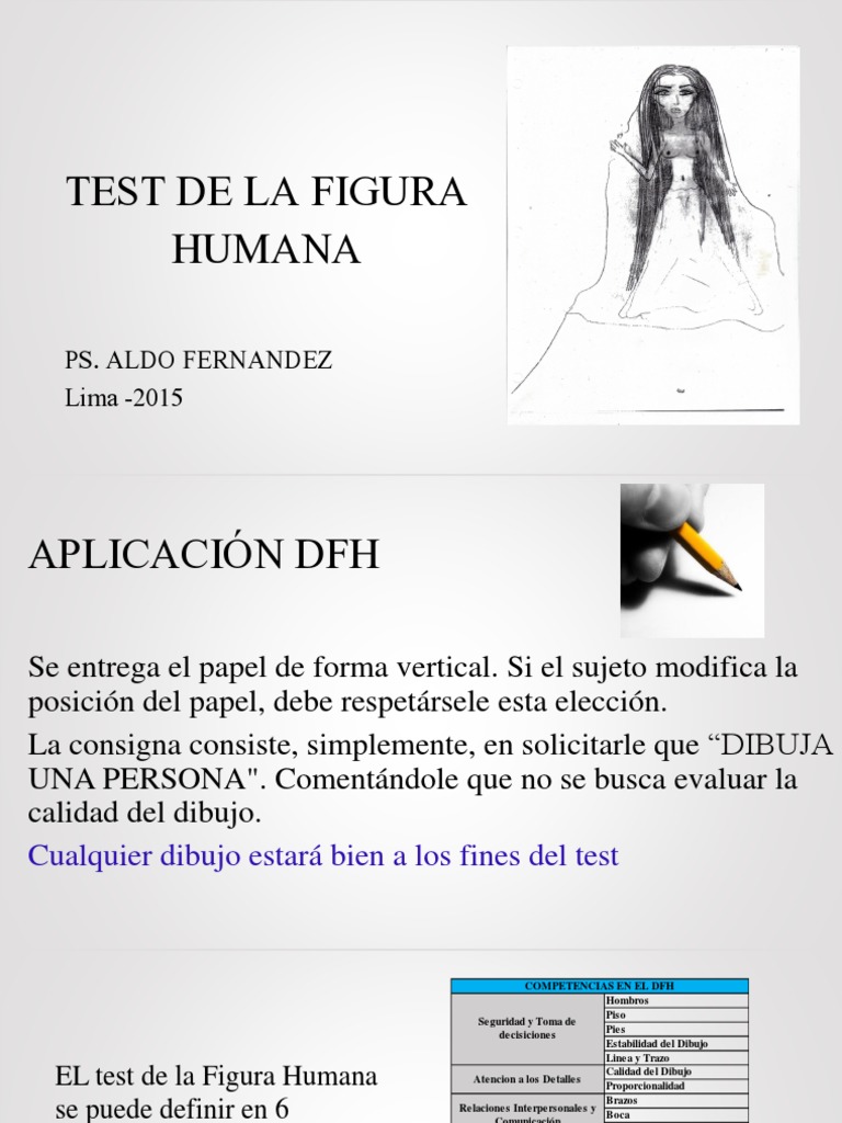 Test de la Figura Humana: Evaluación y Análisis | PDF | Toma de ...