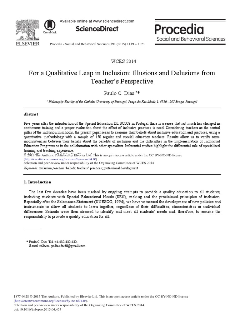 For A Qualitative Leap in Inclusion Illusions and Delusions From ...
