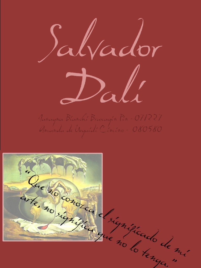 Salvador Dalí: Vida y Obra Surrealista | PDF | Salvador Dalí | Artes ...