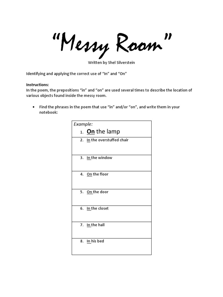 Messy Room | PDF