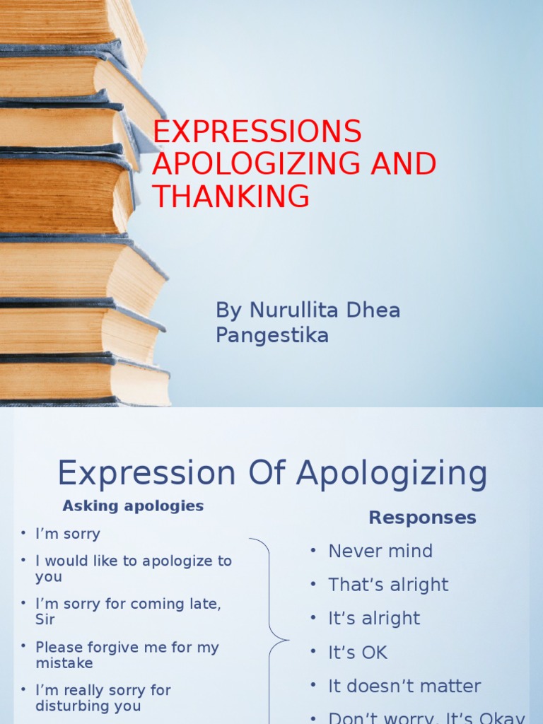 Thanking and Apologizing Expression | PDF