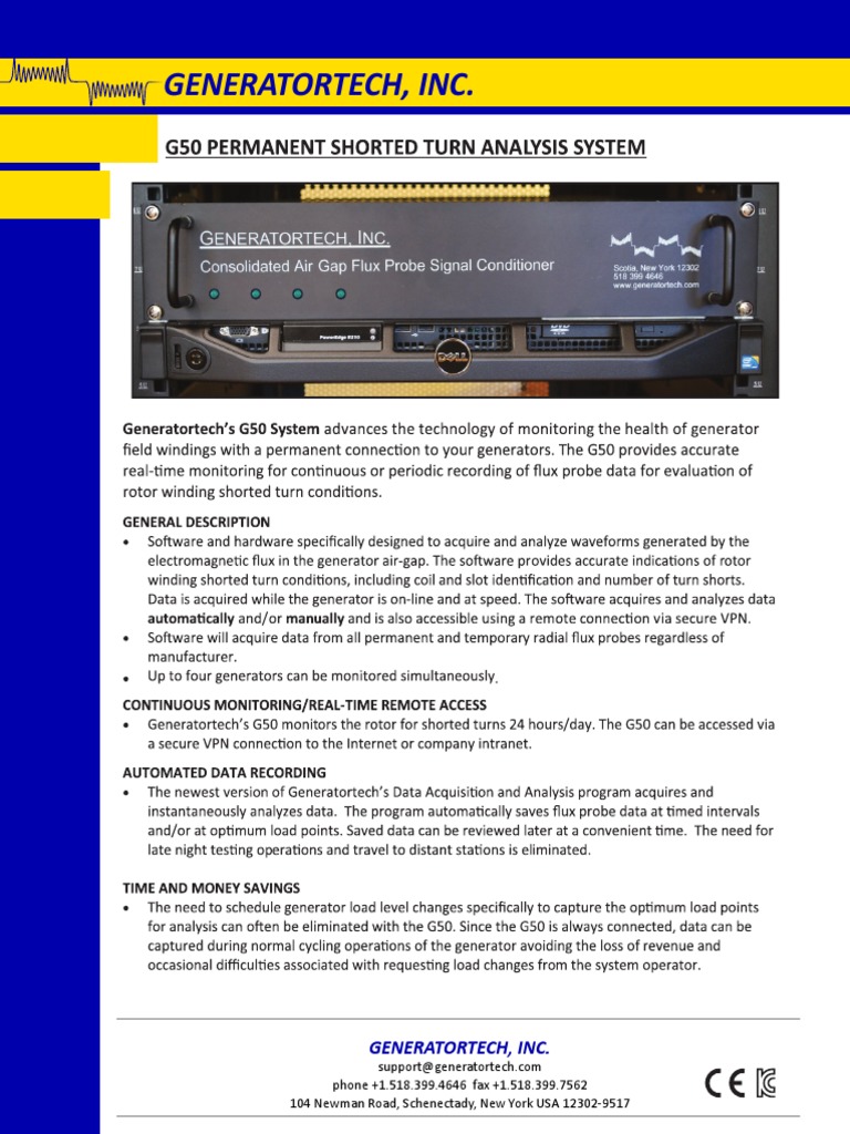 Generatortech G50 Brochure | PDF