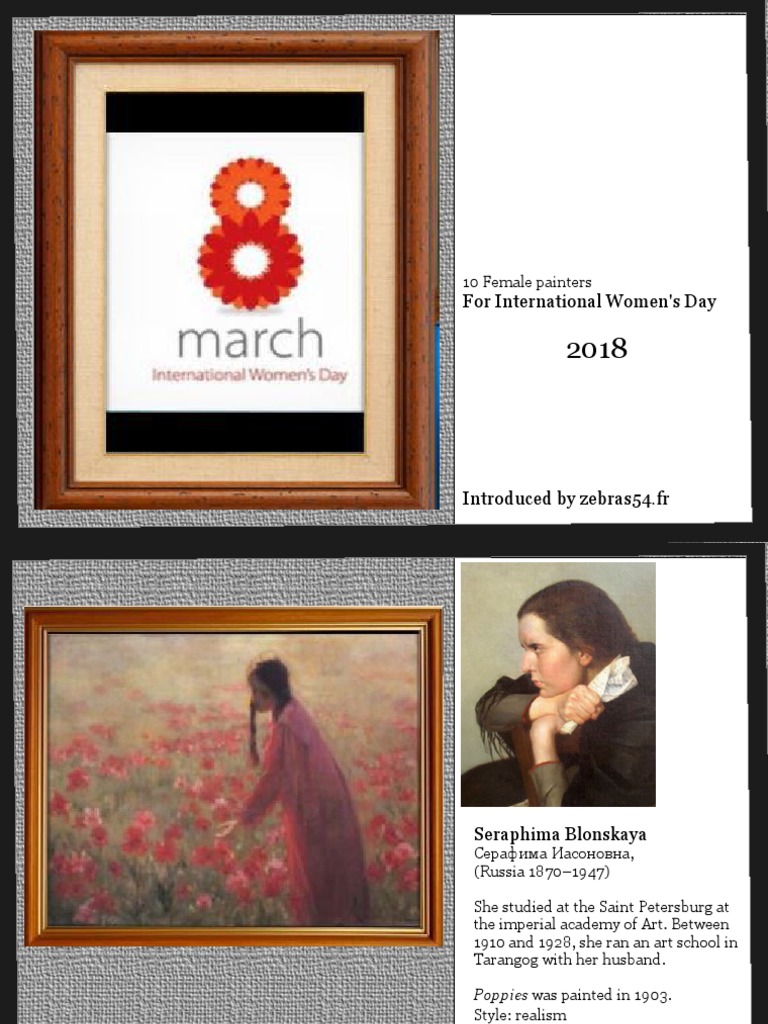 International Womens Day 2018 Pdf Art Movements Paintings