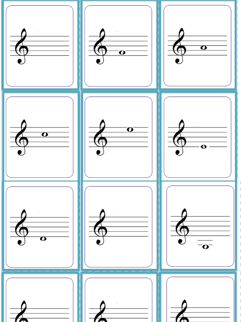 Flash Cards Notas Musicales | PDF