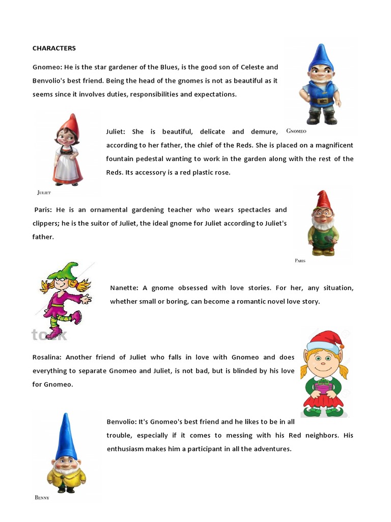 Gnomeo And Juliet Characters Compared To Romeo And Juliet