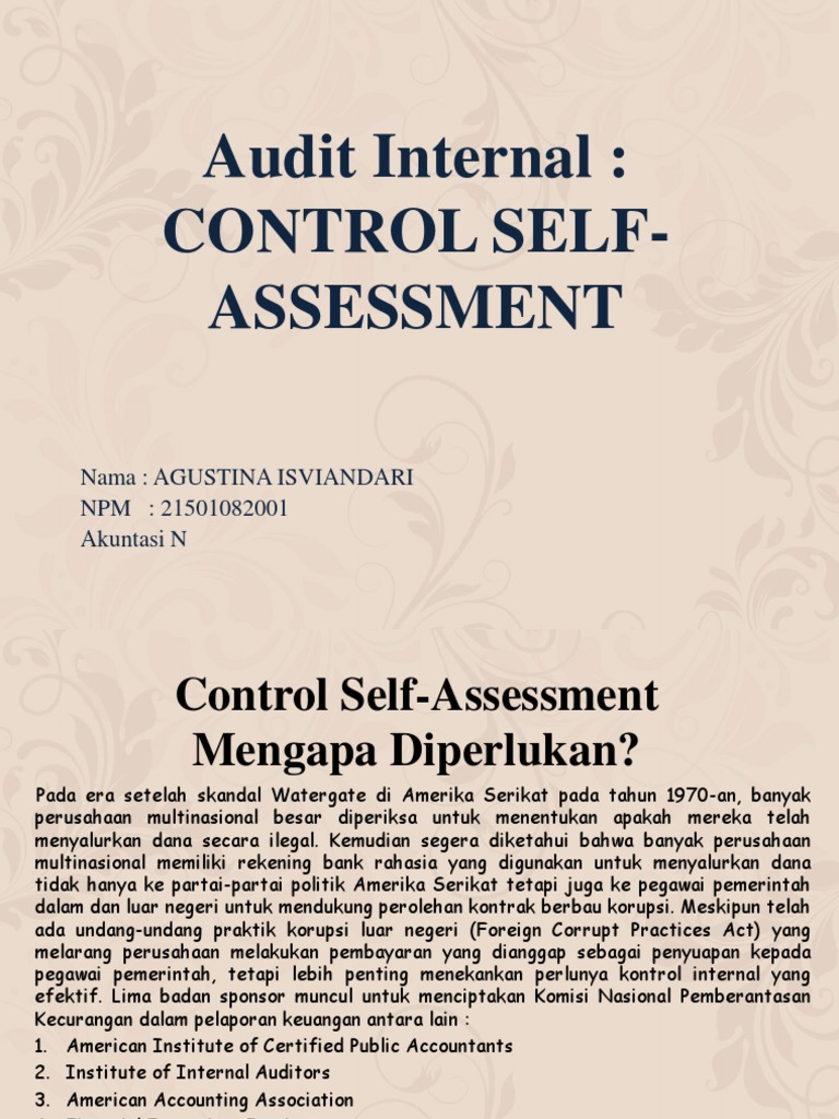 Control Self Assessment | PDF