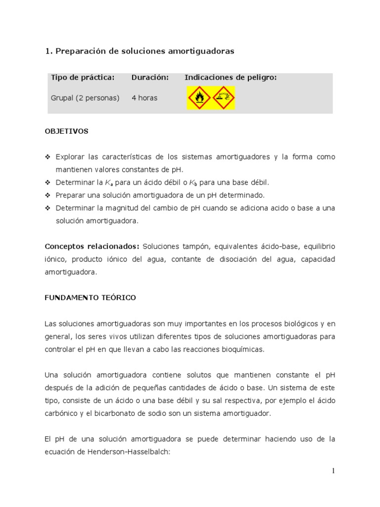 2-Preparación de Soluciones Amortiguadoras | PDF | Solución tampón | Ph