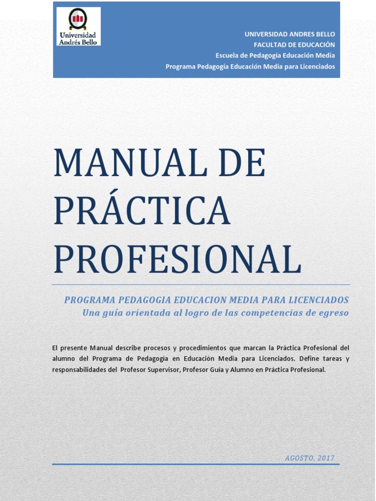 Manual de Práctica Profesional-peml-201720-República | PDF | Maestros ...