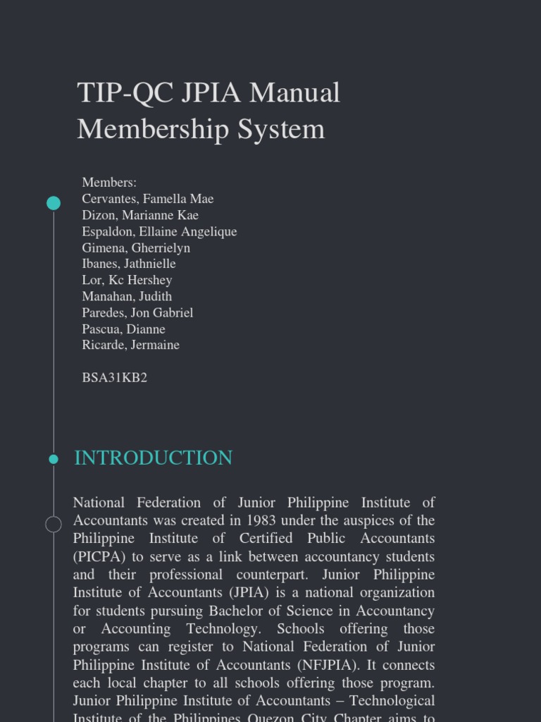 Pre Final JPIA Manual Membership Registration System | PDF | Microsoft ...