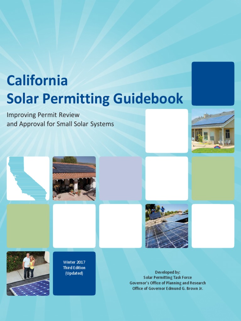 Solar Permitting Guidebook - 2017 | PDF | Photovoltaic System ...