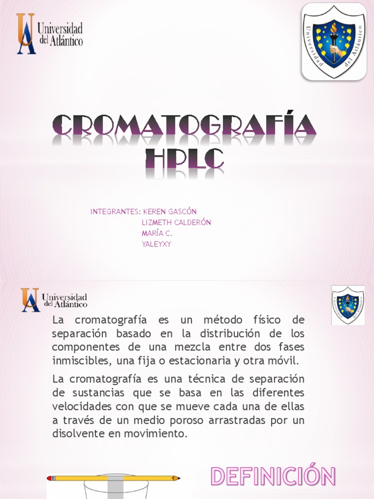 HPLC | PDF | Cromatografía | Cromatografía líquida de alto rendimiento