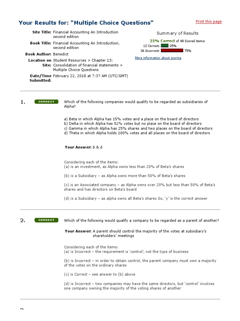 Answer Key - Conso FS | PDF | Goodwill (Accounting) | Balance Sheet