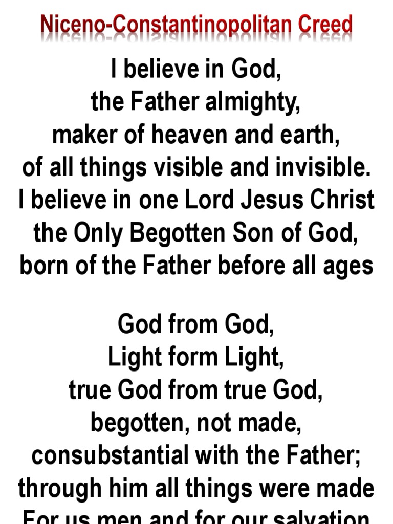 Niceno Constantinopolitan Creed